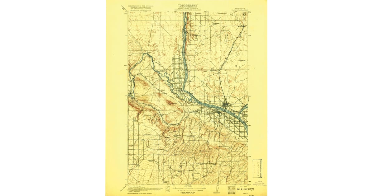 1917 Map of Pasco, WA — High-Res | Pastmaps