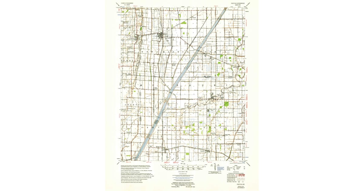 1950s Maps of Hartzell, MO | Pastmaps
