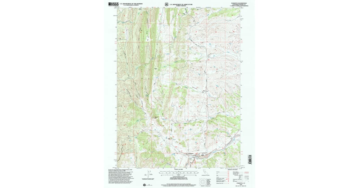 1995 Map of Paskenta, CA — High-Res | Pastmaps