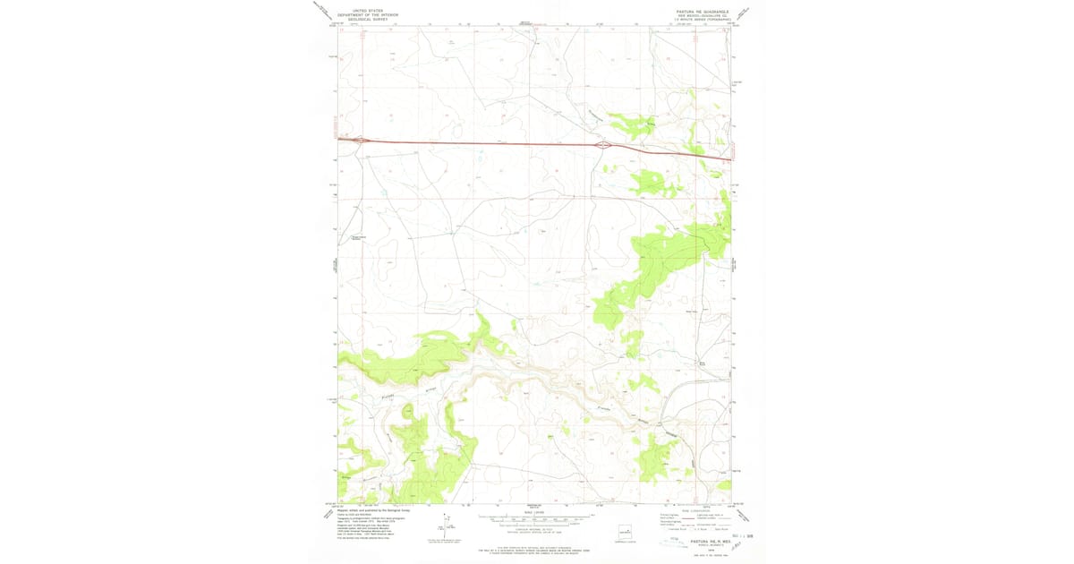 1978 Map of Pastura NE, Guadalupe County, NM — High-Res | Pastmaps