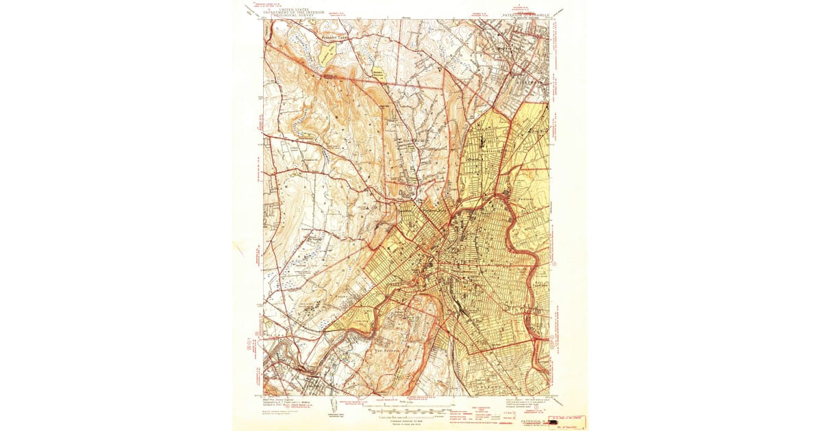 1944 Map of Paterson, NJ — High-Res | Pastmaps