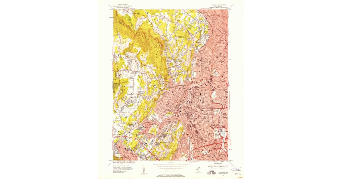 1955 Map of Paterson, NJ — High-Res | Pastmaps