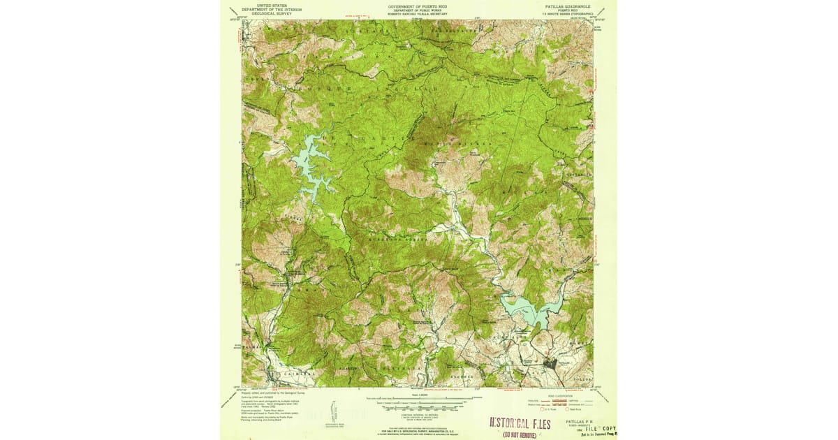 1950s Maps of Cayey | Pastmaps