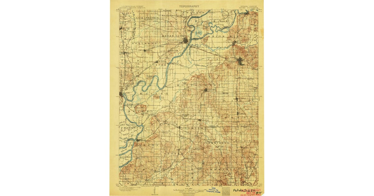 Old Maps of White River, IN for Hiking & Exploration | Pastmaps