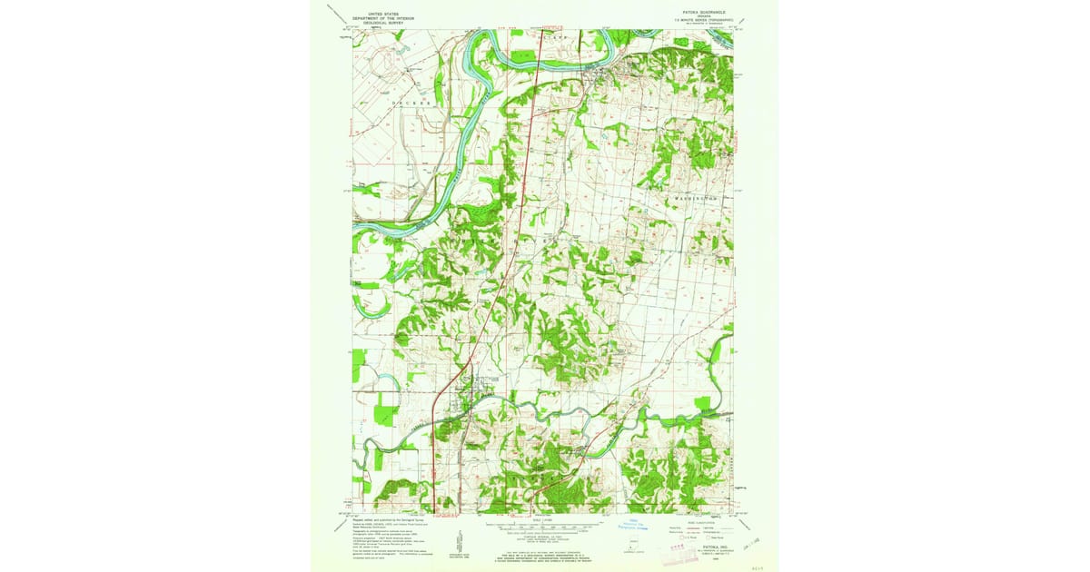 1959 Map of Patoka, IN — High-Res | Pastmaps