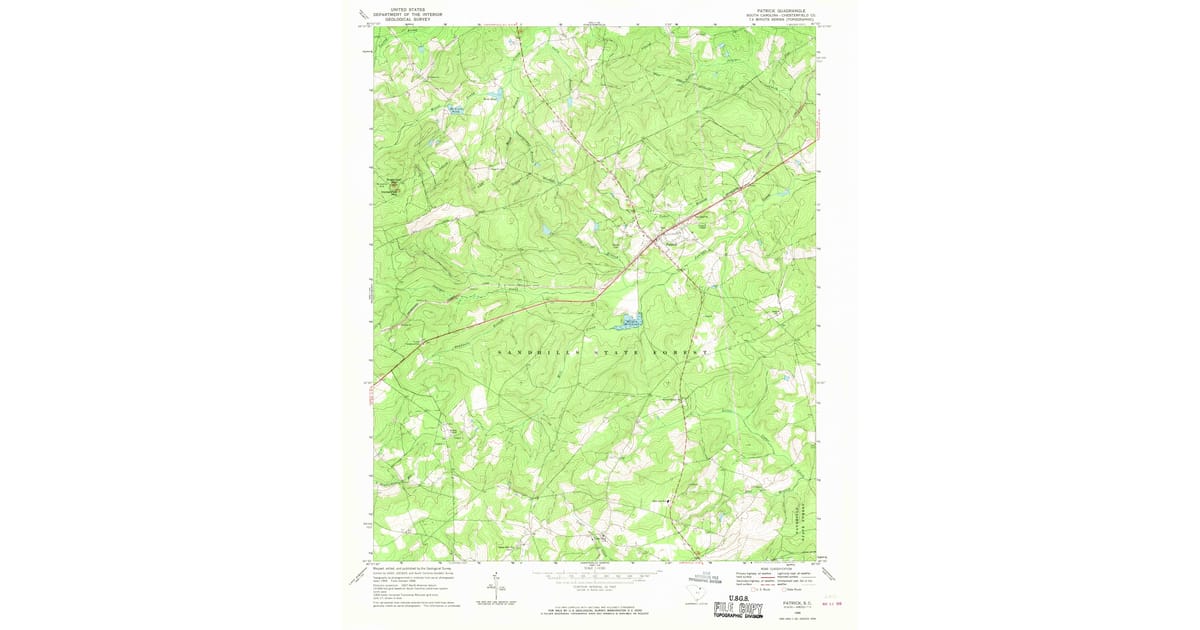 1968 Map of Patrick, SC — High-Res | Pastmaps