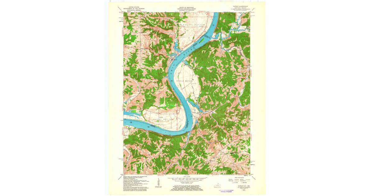 1961 Map of Patriot, IN — High-Res | Pastmaps