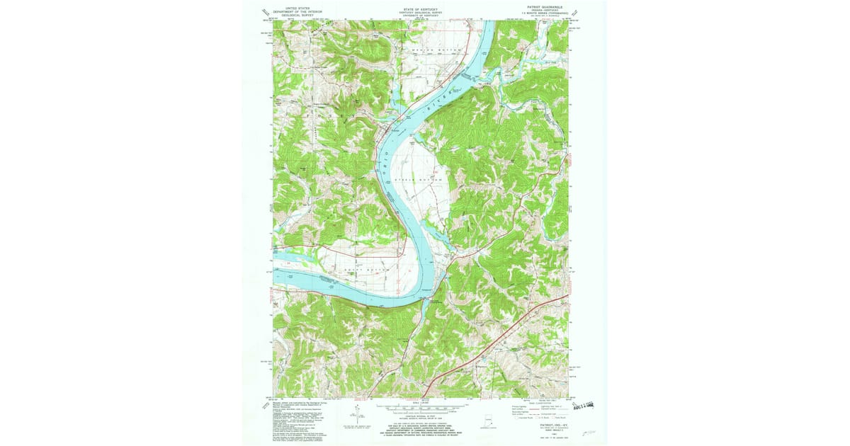 1980s Maps of Switzerland County, IN | Pastmaps
