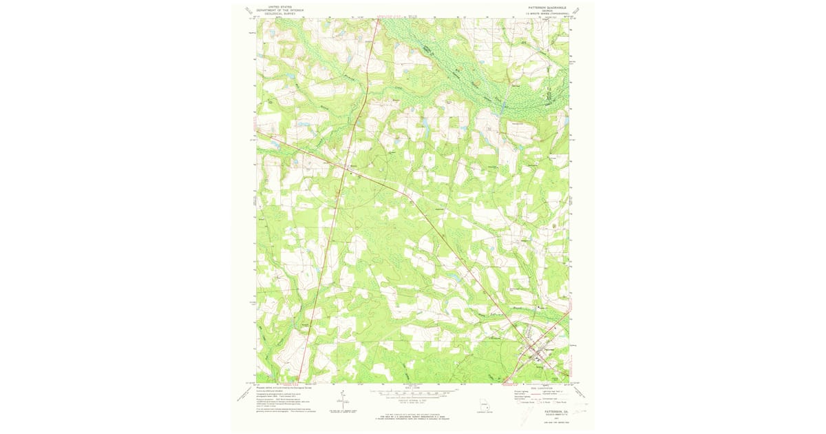 1971 Map of Patterson, GA — High-Res | Pastmaps