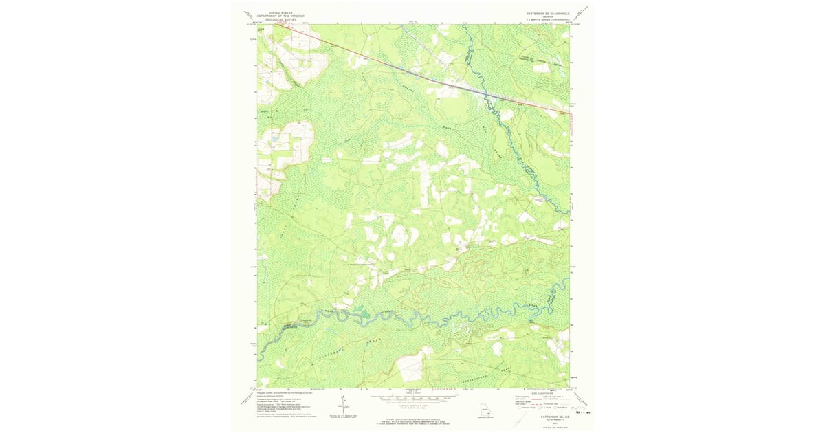 1971 Map of Patterson SE, Pierce County, GA — High-Res | Pastmaps