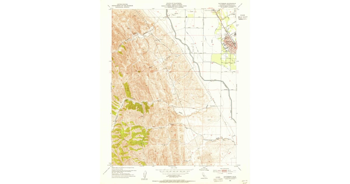 1953 Map of Patterson, CA — High-Res | Pastmaps