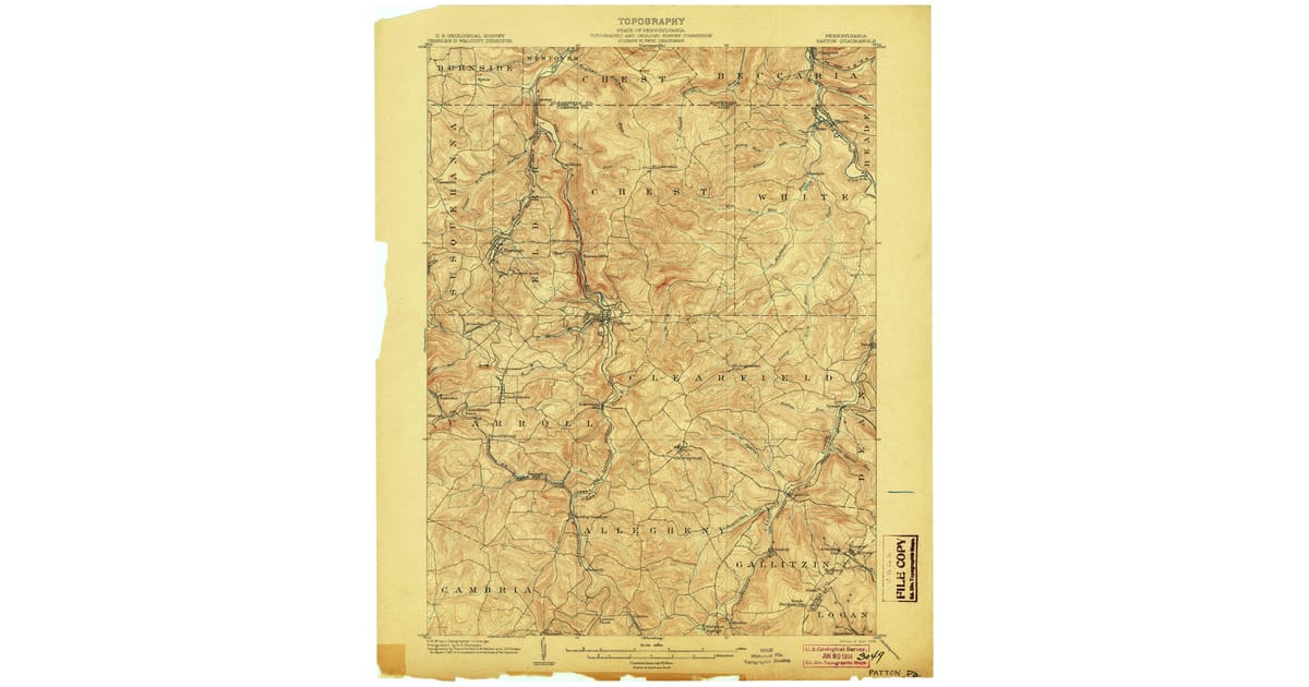 1904 Map of Patton, Cambria County, PA — High-Res | Pastmaps
