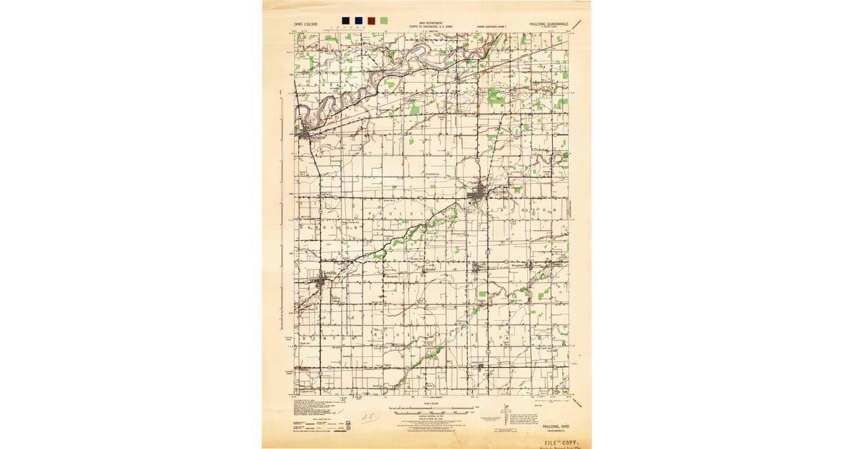 1944 Map of Paulding, OH — High-Res | Pastmaps