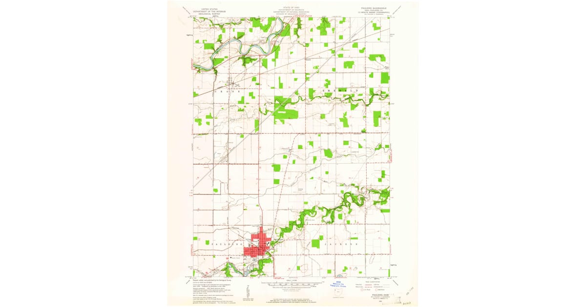1960 Map of Paulding, OH — High-Res | Pastmaps