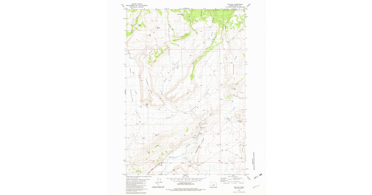 1981 Map of Paulina, Crook County, OR — High-Res | Pastmaps