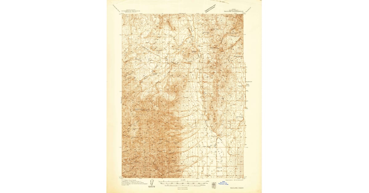 1938 Map of Pauline, Power County, ID — High-Res | Pastmaps