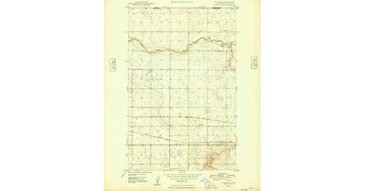 1949 Map of Paulson, Divide County, ND — High-Res | Pastmaps