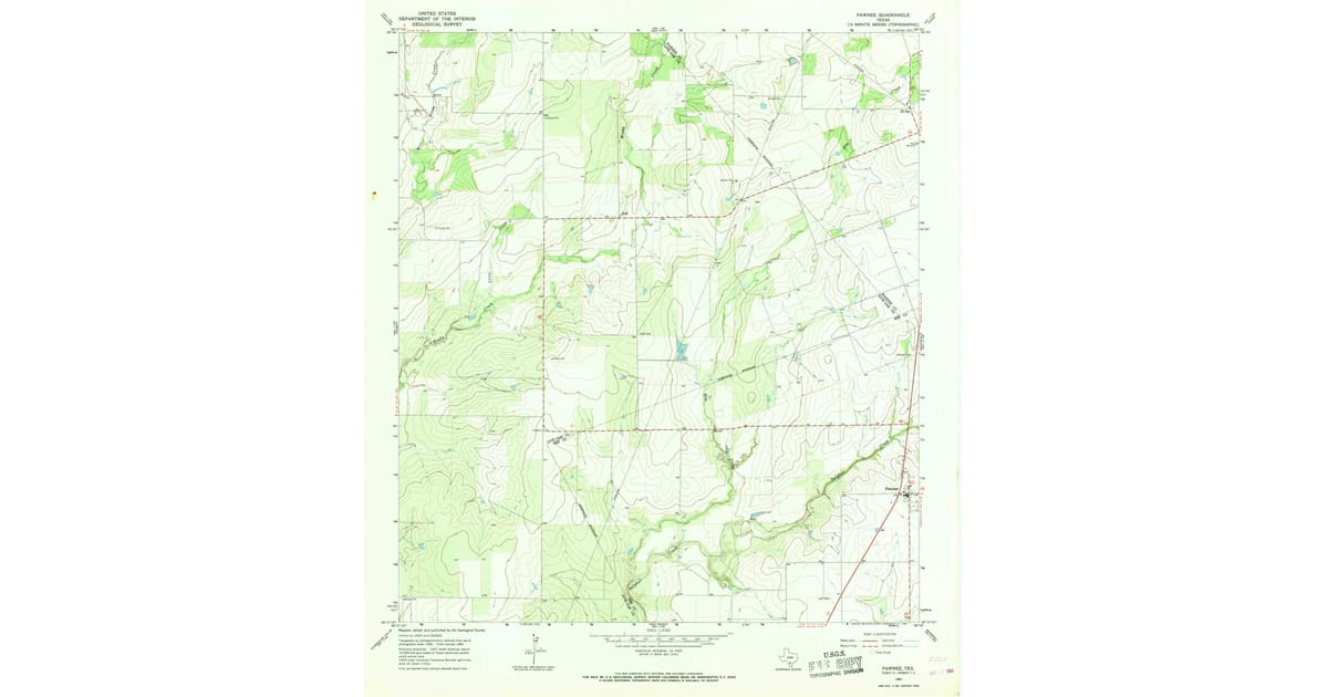 1965 Map of Pawnee, TX — High-Res | Pastmaps