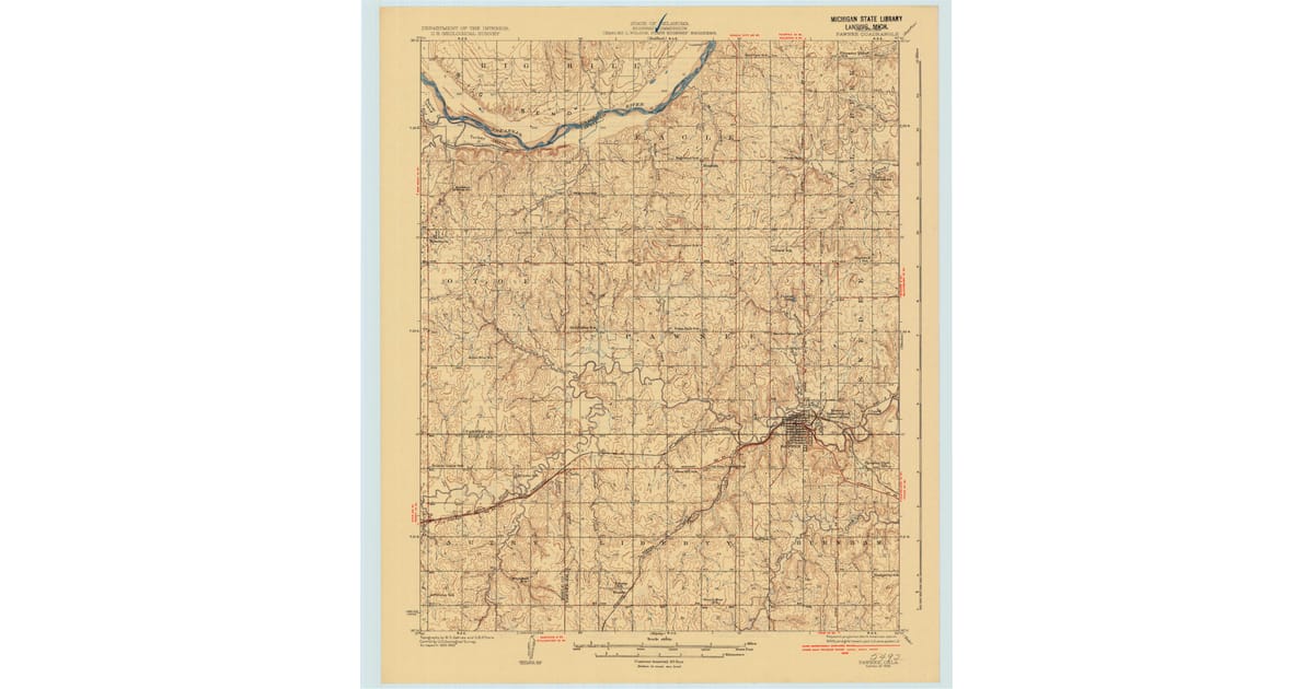 1936 Map of Pawnee, OK — High-Res | Pastmaps