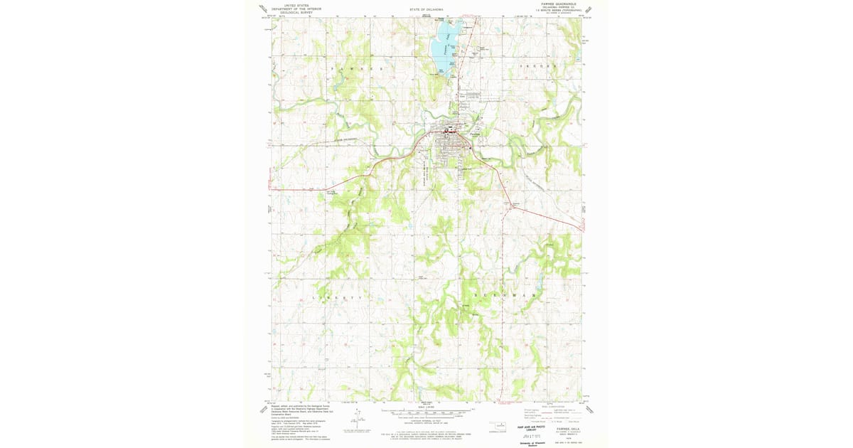 1978 Map of Pawnee, OK — High-Res | Pastmaps