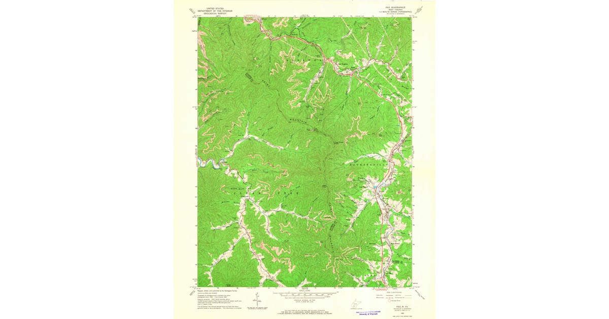 1965 Map of Pax, WV — High-Res | Pastmaps