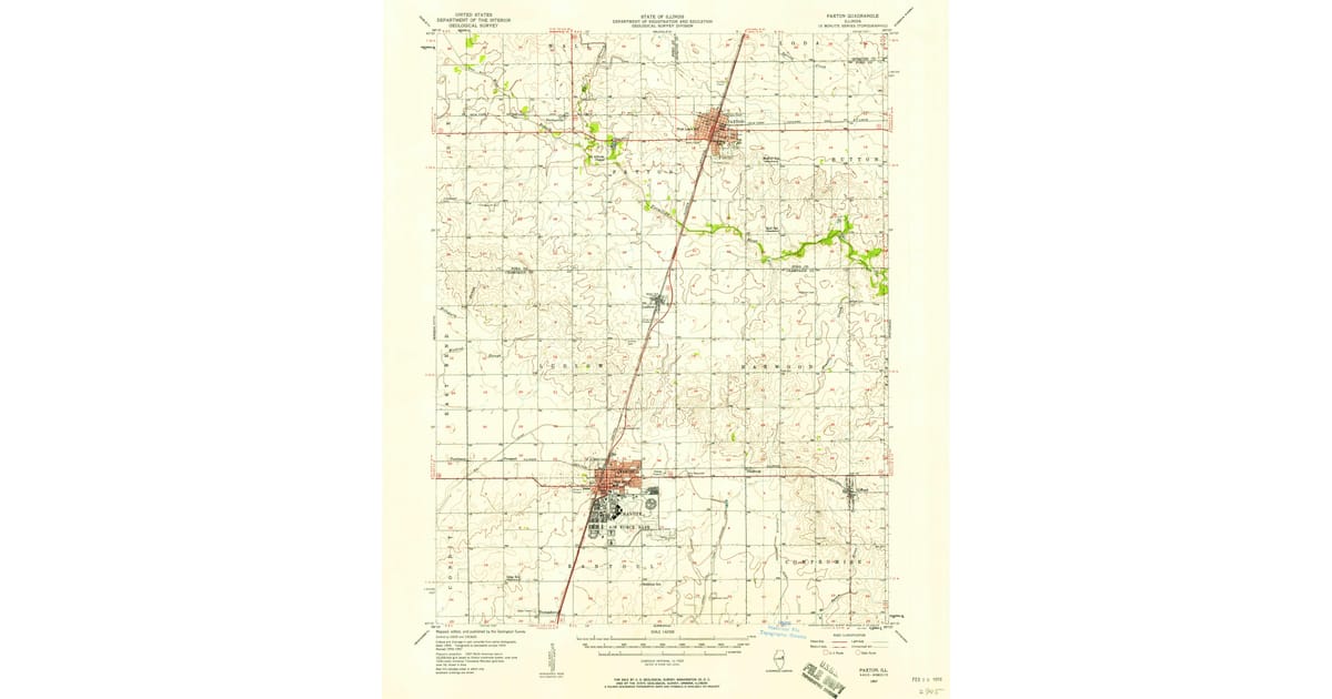 1957 Map of Paxton, IL — High-Res | Pastmaps