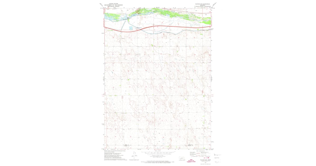 1971 Map of Paxton SW, Keith County, NE — High-Res | Pastmaps