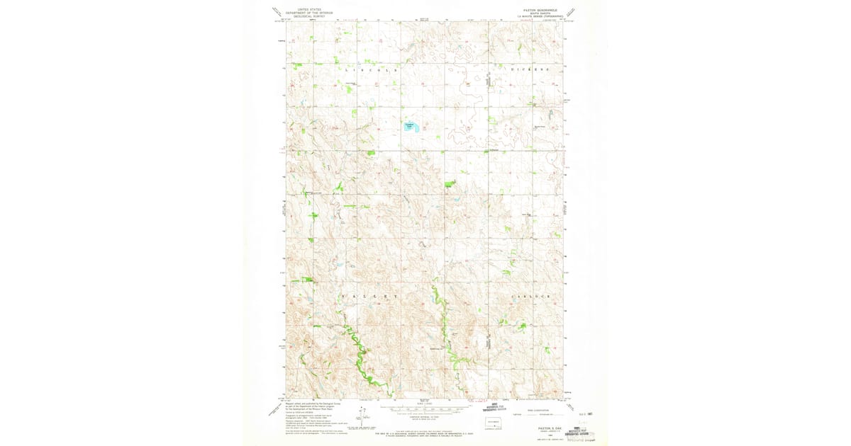 1964 Map of Paxton, Tripp County, SD — High-Res | Pastmaps