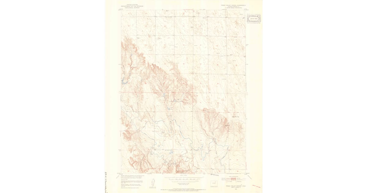 1951 Map of Peace Valley School, Morgan County, CO — High-Res | Pastmaps