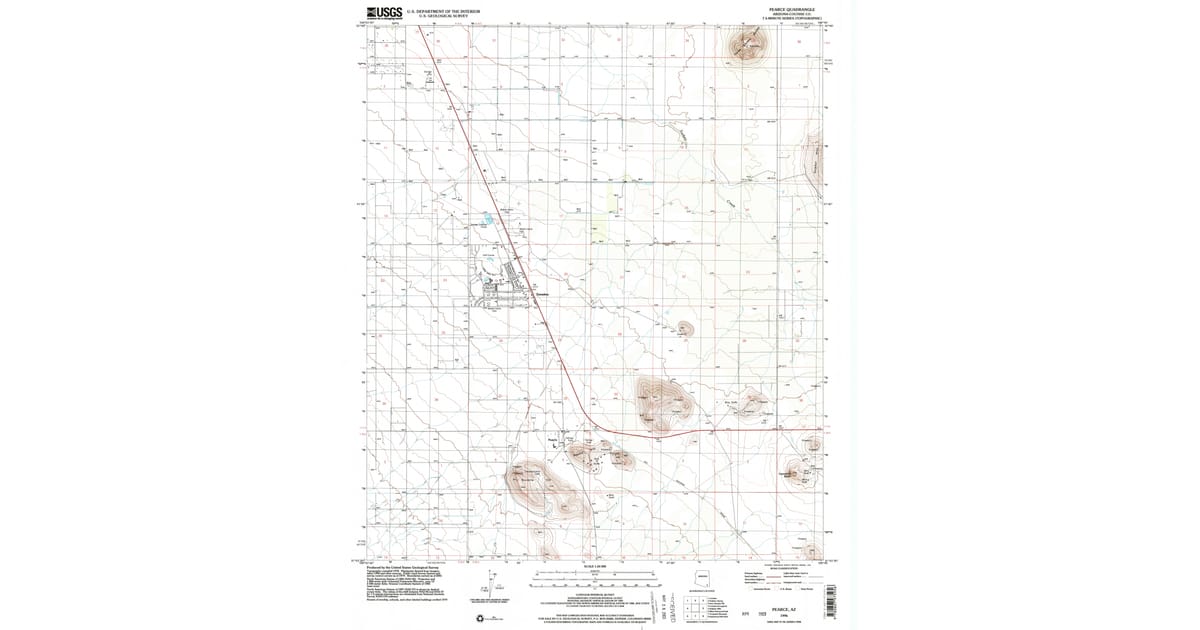 1996 Map of Pearce, Cochise County, AZ — High-Res | Pastmaps