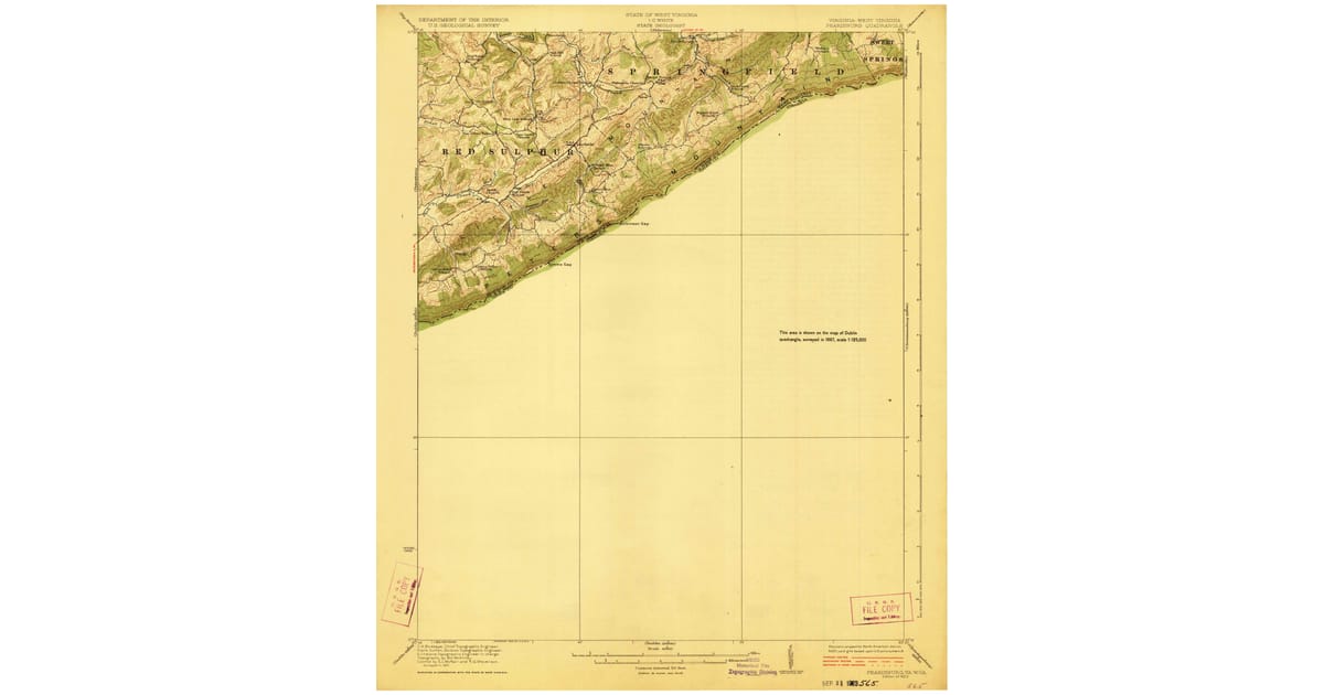 1923 Map of Pearisburg, VA — High-Res | Pastmaps