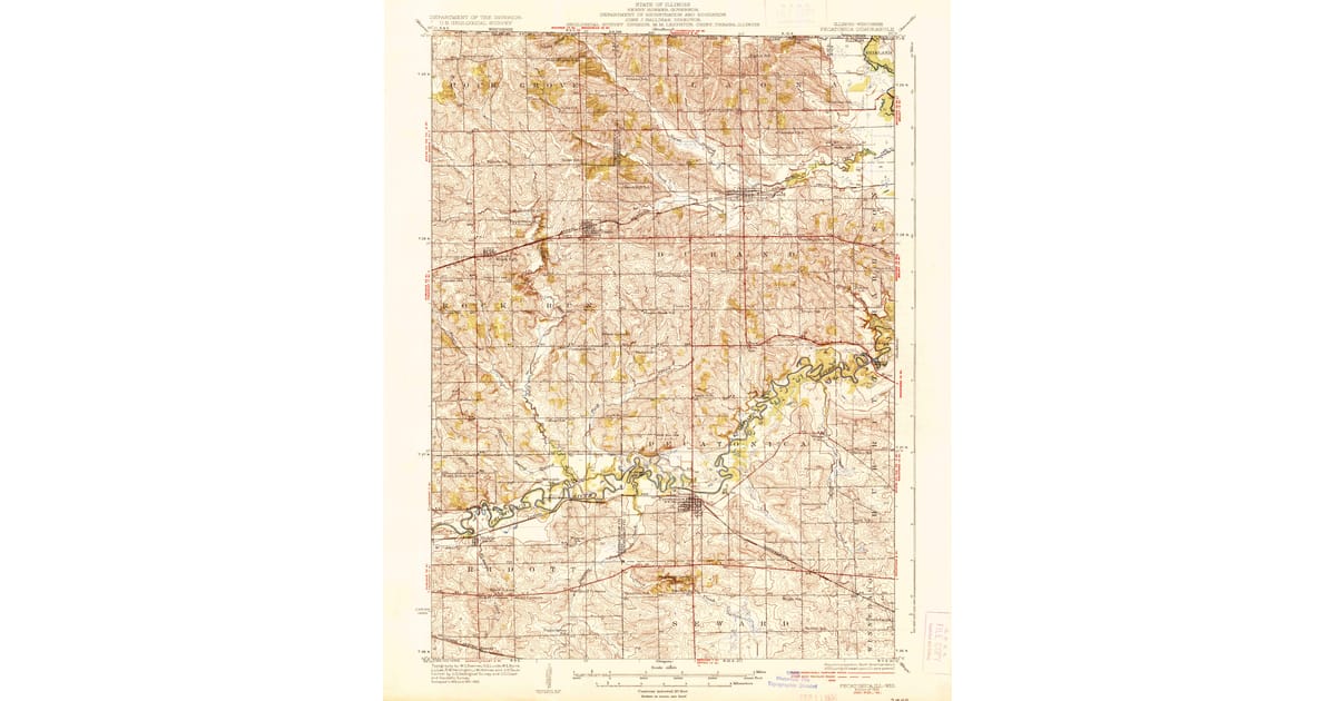1936 Map of Pecatonica, IL — High-Res | Pastmaps