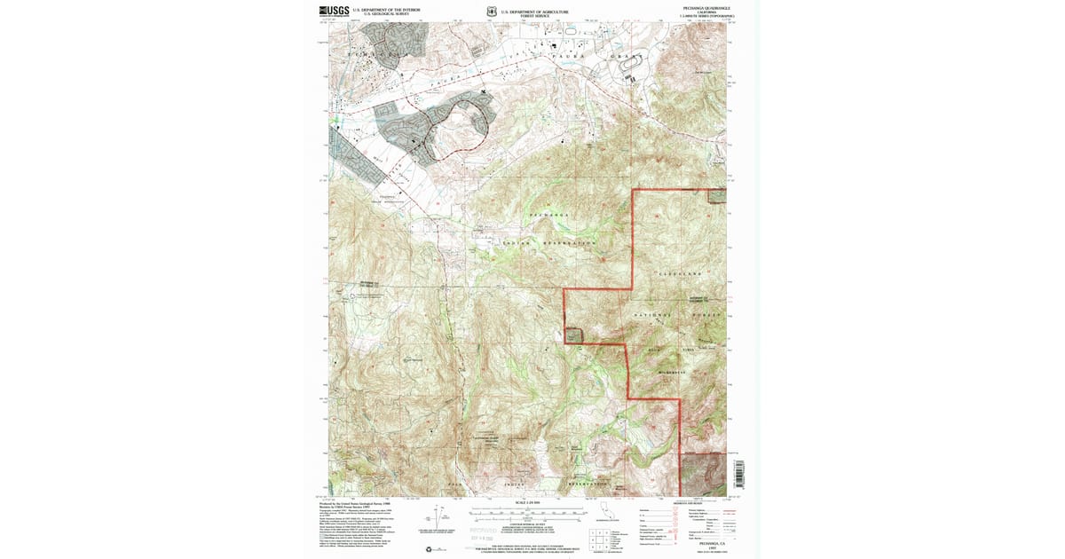 1997 Map of Pechanga, Riverside County, CA — High-Res | Pastmaps