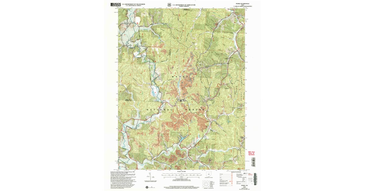 2002 Map of Pedro, Lawrence County, OH — High-Res | Pastmaps