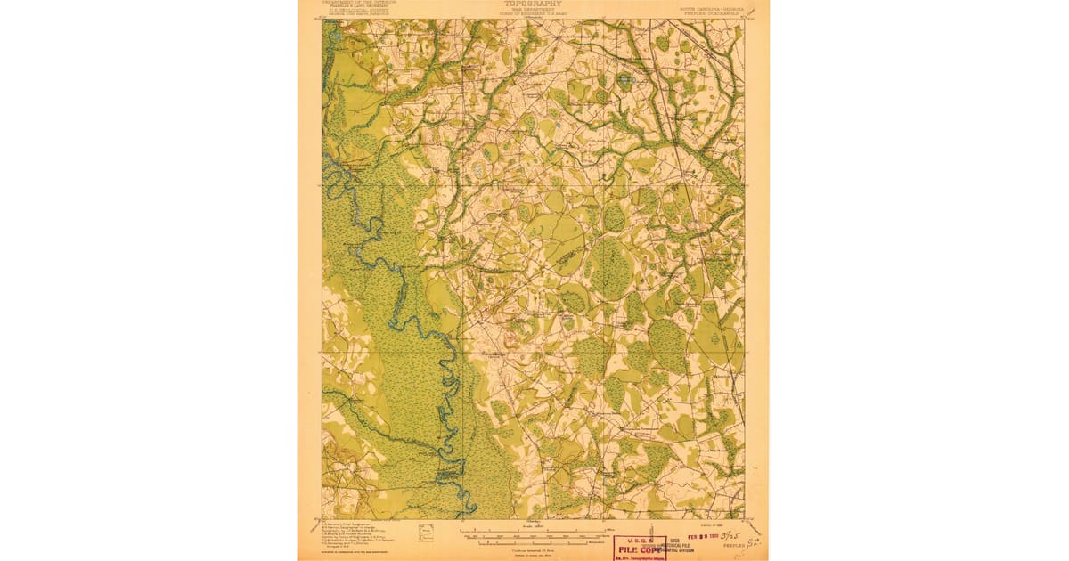 1920 Map of Peeples, Allendale County, SC — High-Res | Pastmaps