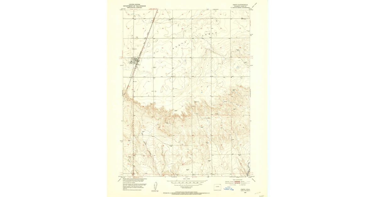 1953 Map of Peetz, CO — High-Res | Pastmaps