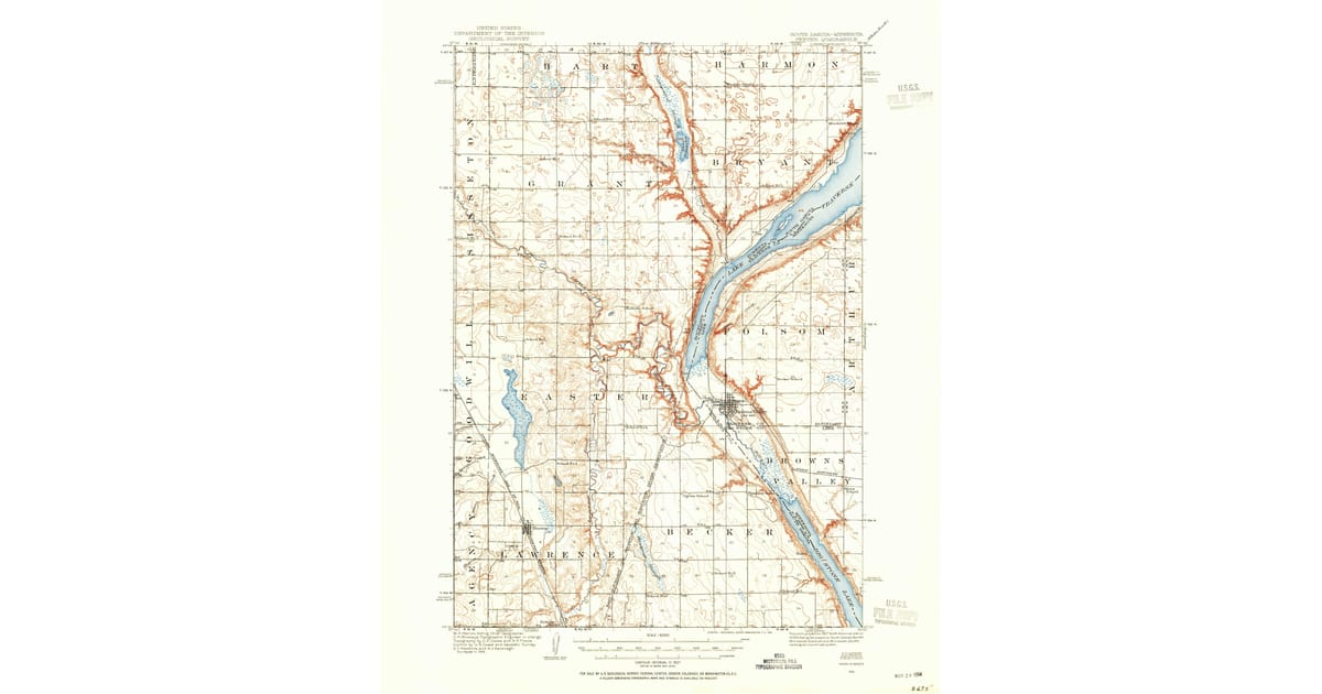 1916 Map of Peever, SD — High-Res | Pastmaps