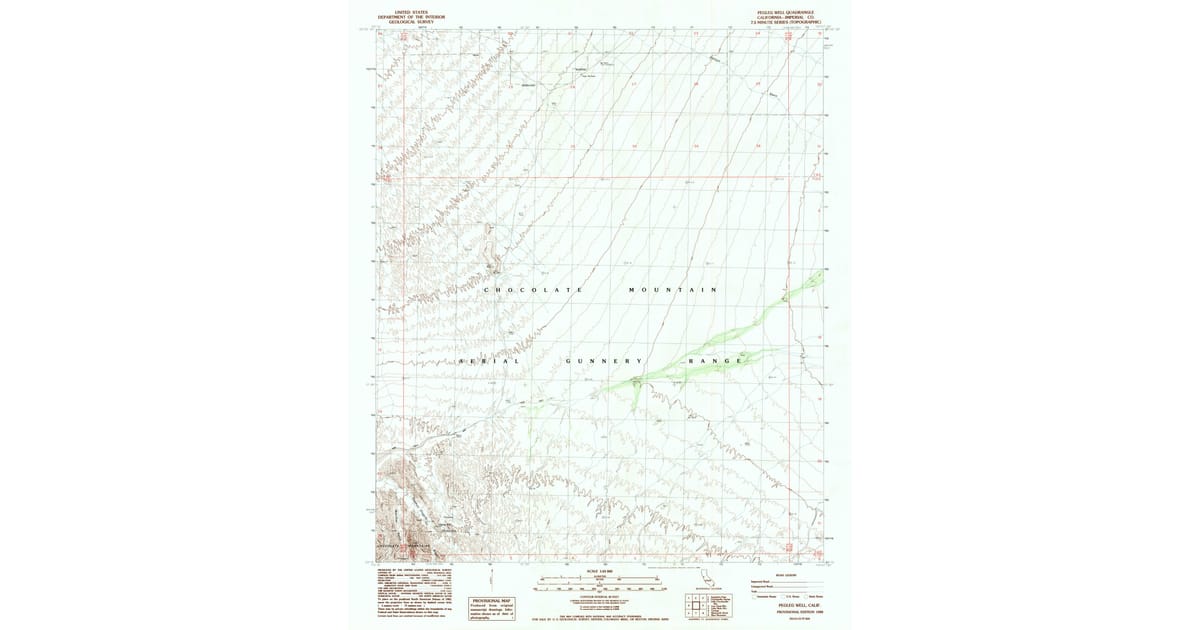 1988 Map of Pegleg Well, Imperial County, CA — High-Res | Pastmaps
