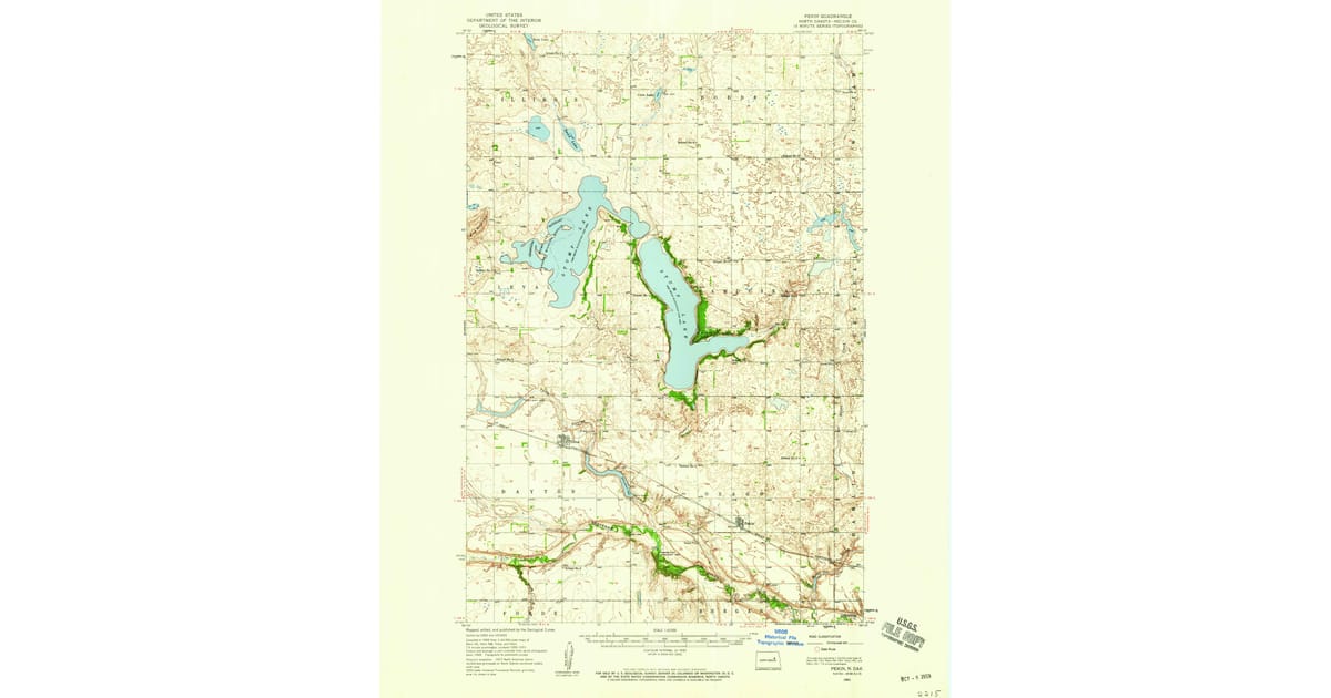 1951 Map of Pekin, ND — High-Res | Pastmaps