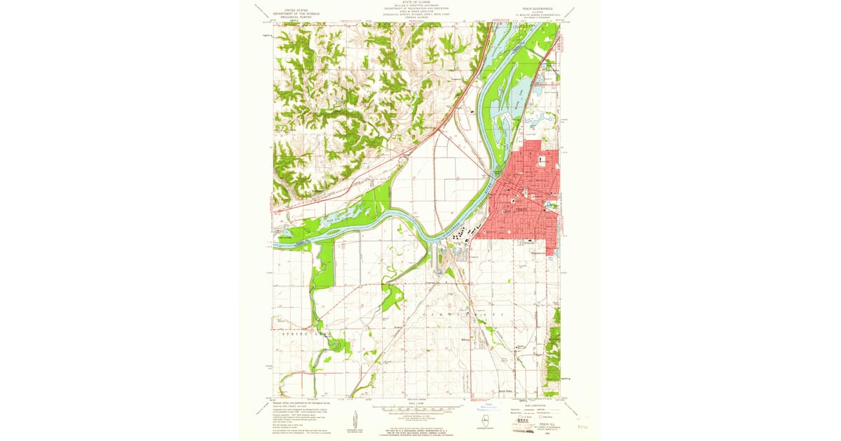 1960 Map of Pekin, IL — High-Res | Pastmaps