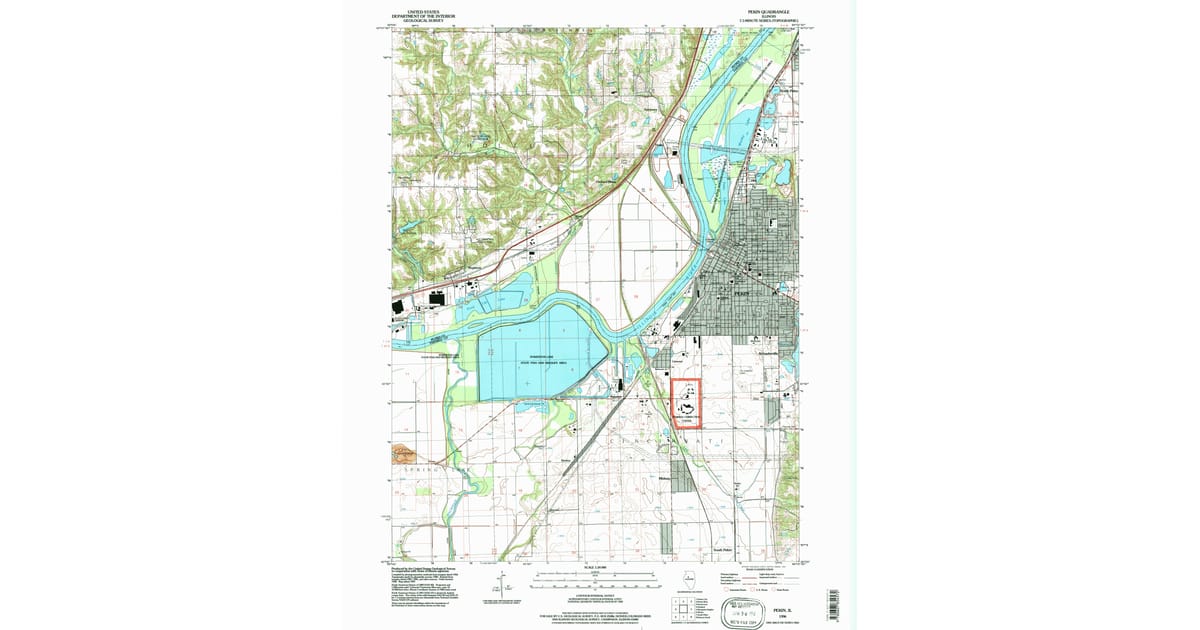 1996 Map of Pekin, IL — High-Res | Pastmaps