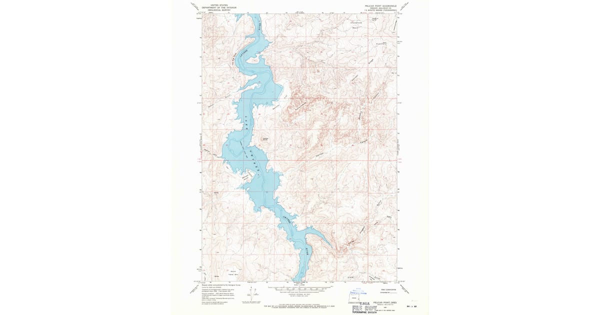 1967 Map of Pelican Point, Malheur County, OR — High-Res | Pastmaps