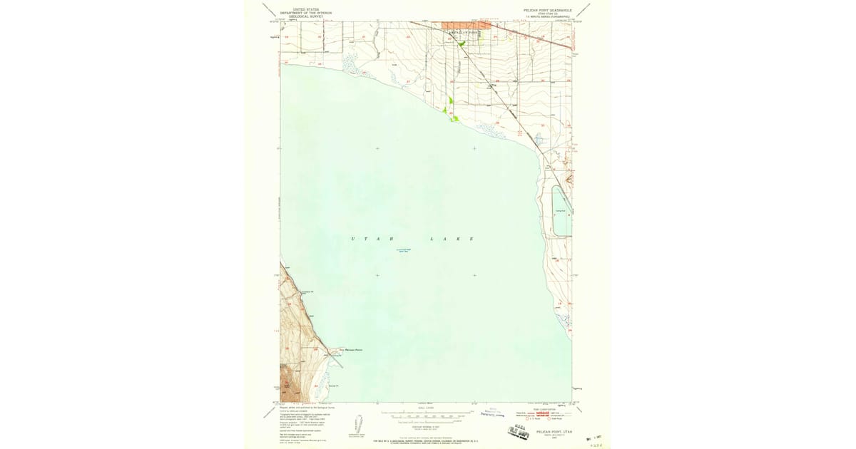 1950 Map of Pelican Point, Utah County, UT — High-Res | Pastmaps