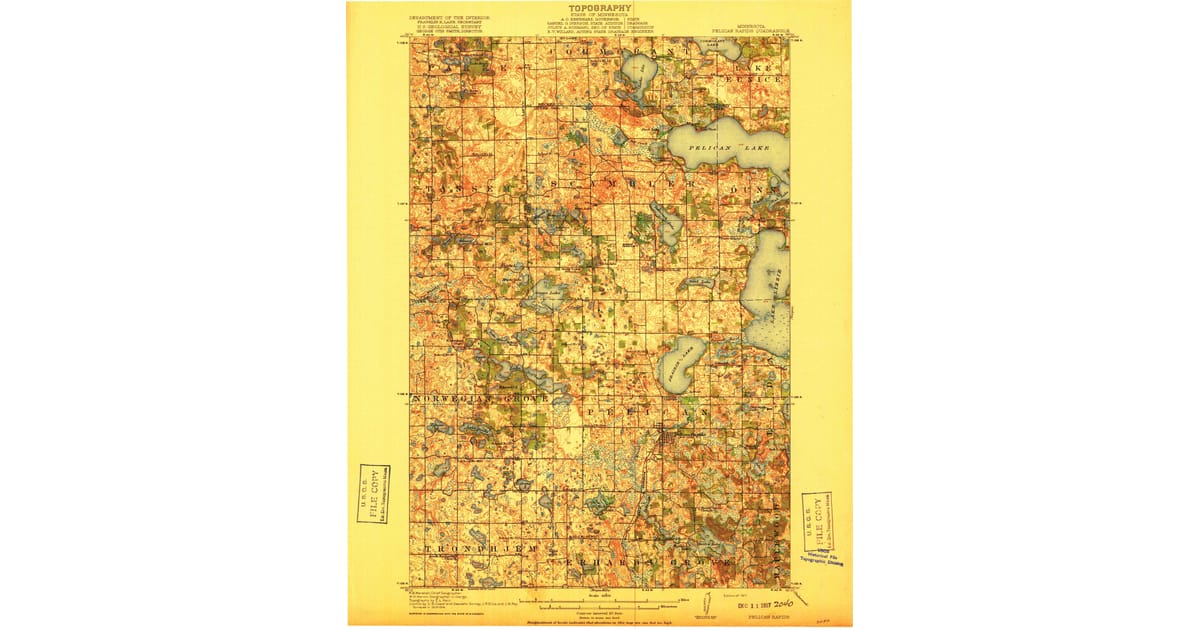 1917 Map of Pelican Rapids, MN — High-Res | Pastmaps