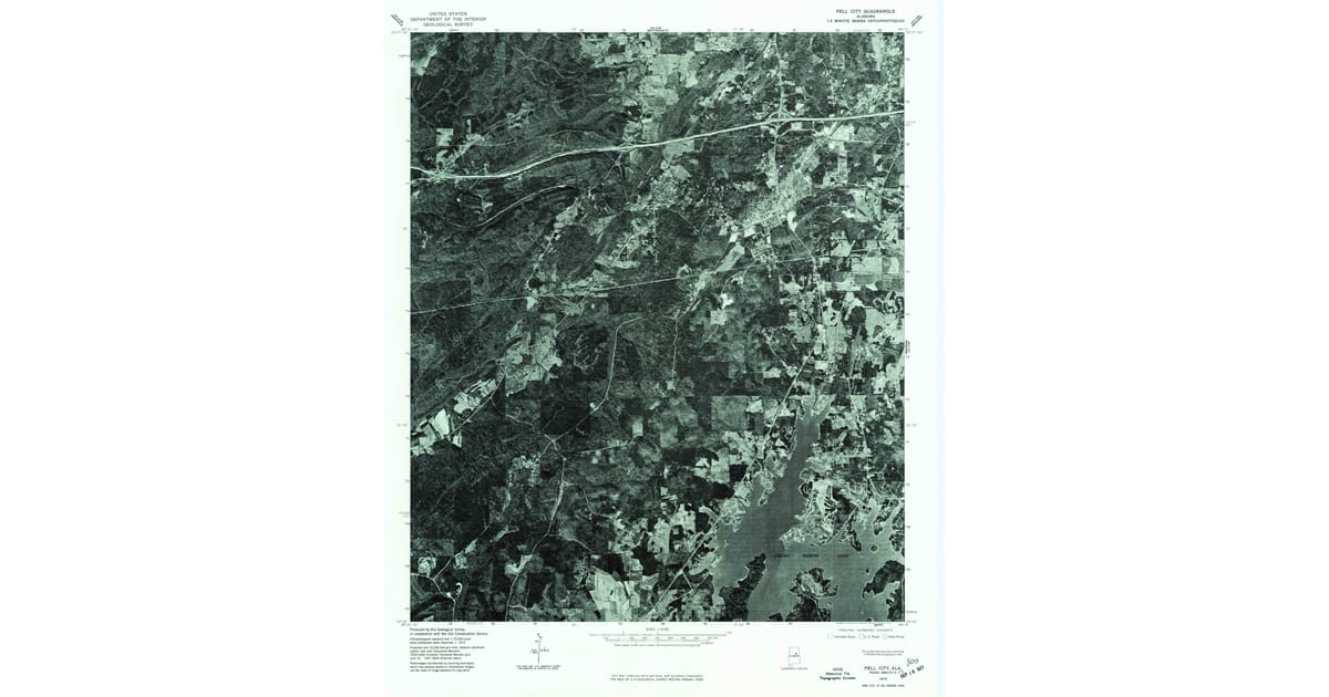 1975 Map of Pell City, AL — High-Res | Pastmaps