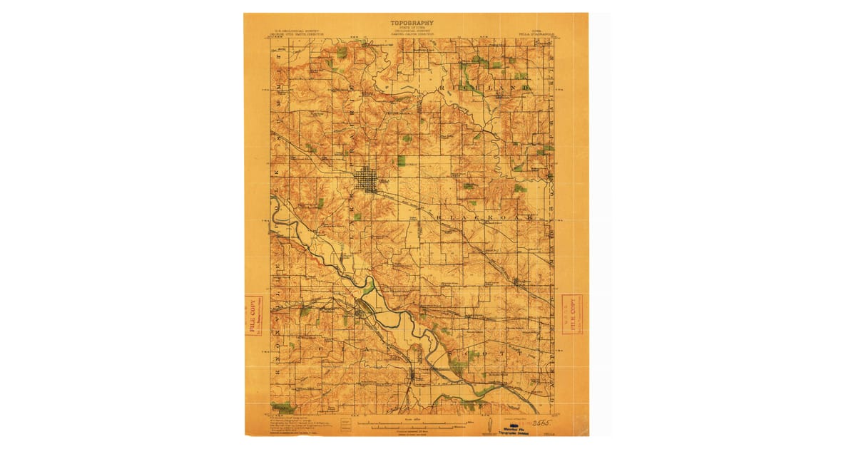 1912 Map of Pella, IA — High-Res | Pastmaps