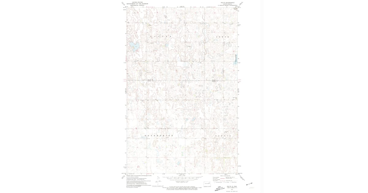 1971 Map of Pelto, Nelson County, ND — High-Res | Pastmaps