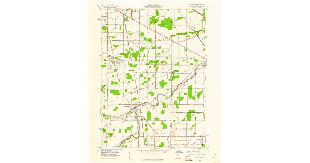 1959 Map of Pemberville, OH — High-Res | Pastmaps