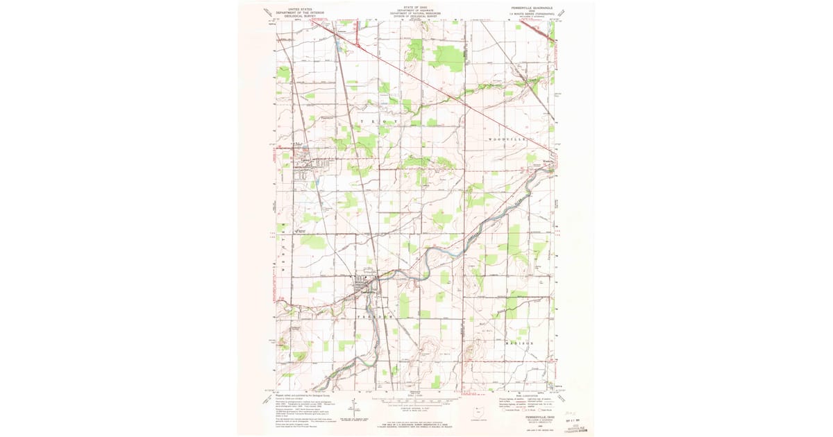 1969 Map of Pemberville, OH — High-Res | Pastmaps