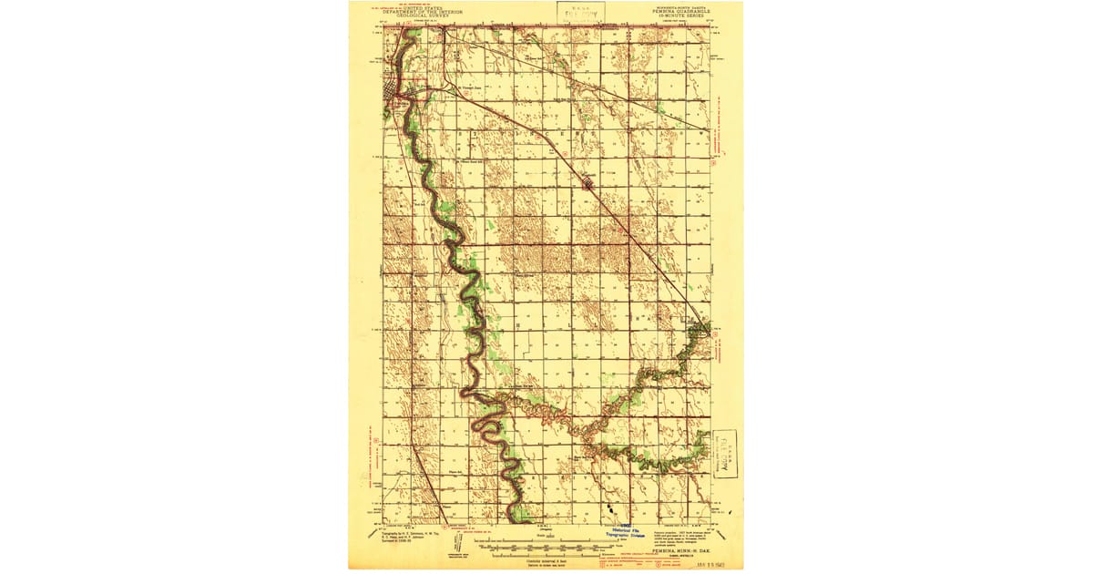 1941 Map of Pembina, ND — High-Res | Pastmaps